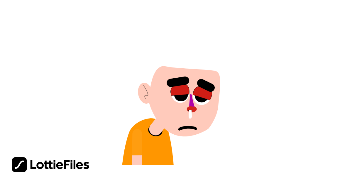 Free Sick Character Animation by Yigit | LottieFiles
