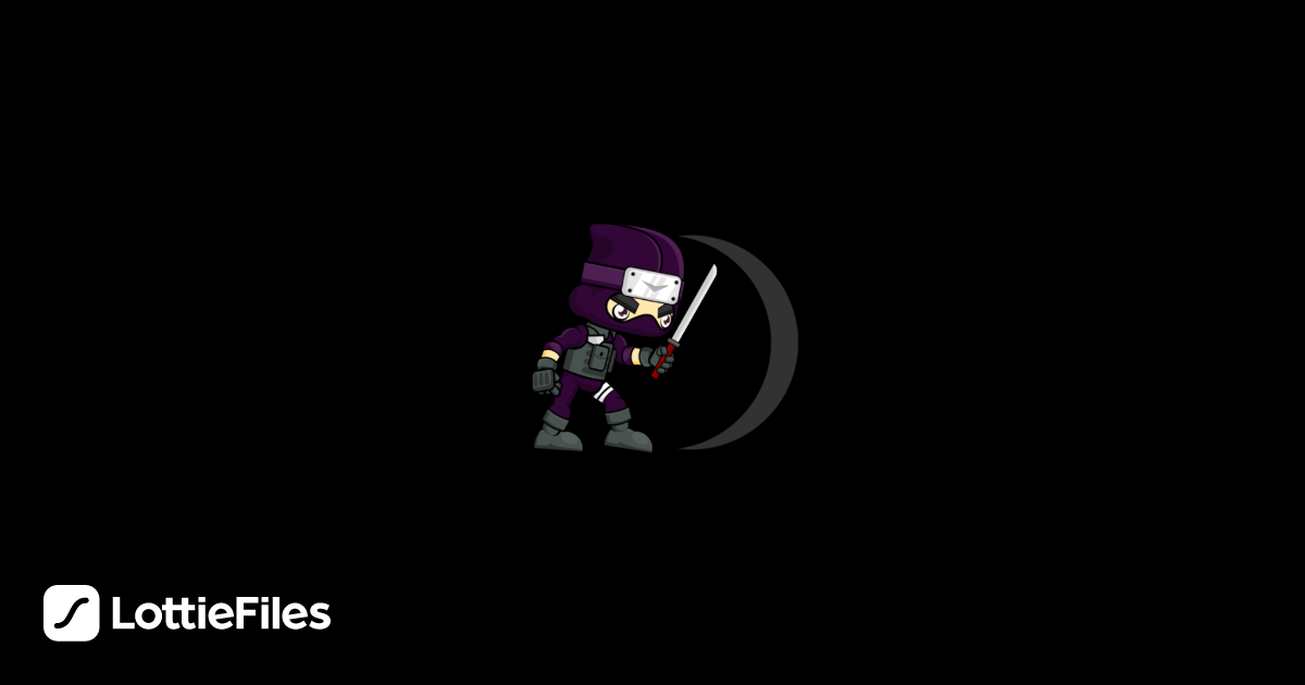 Free Ninja Character Attack Animation Animation by Tam Doan | LottieFiles