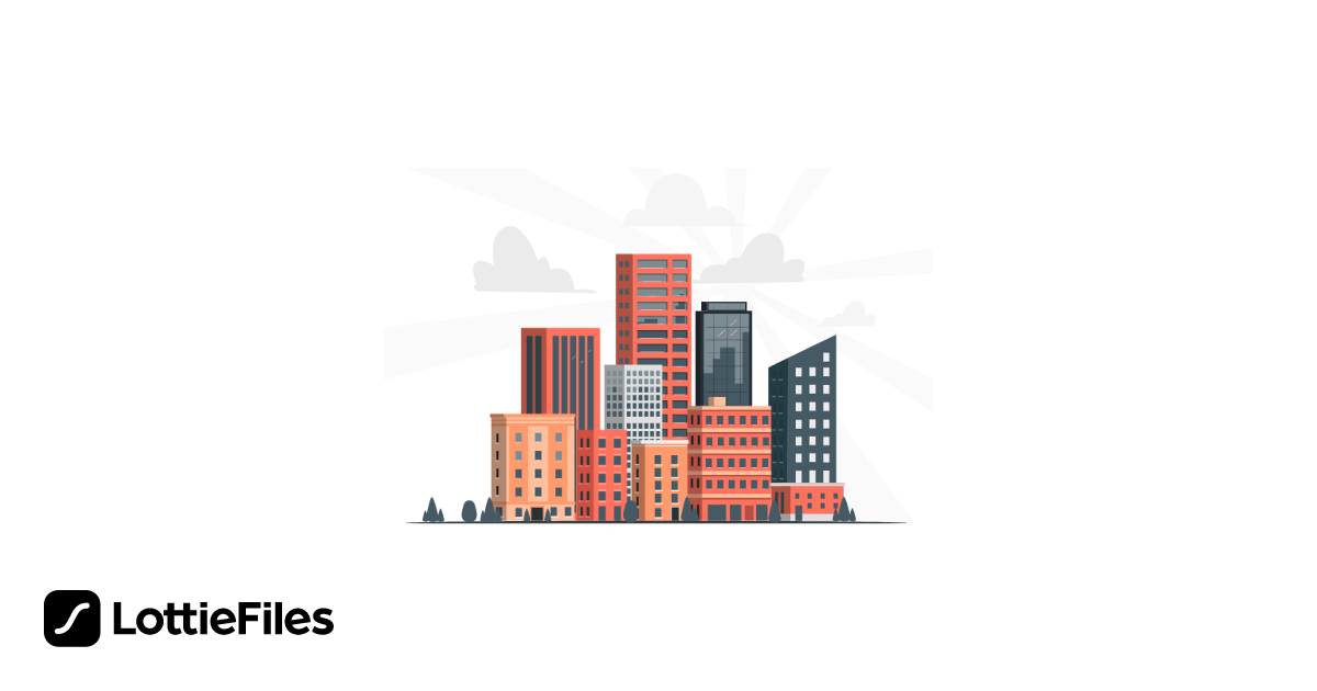 Free City Skyline Building Animation by Tanjil Mahmud | LottieFiles