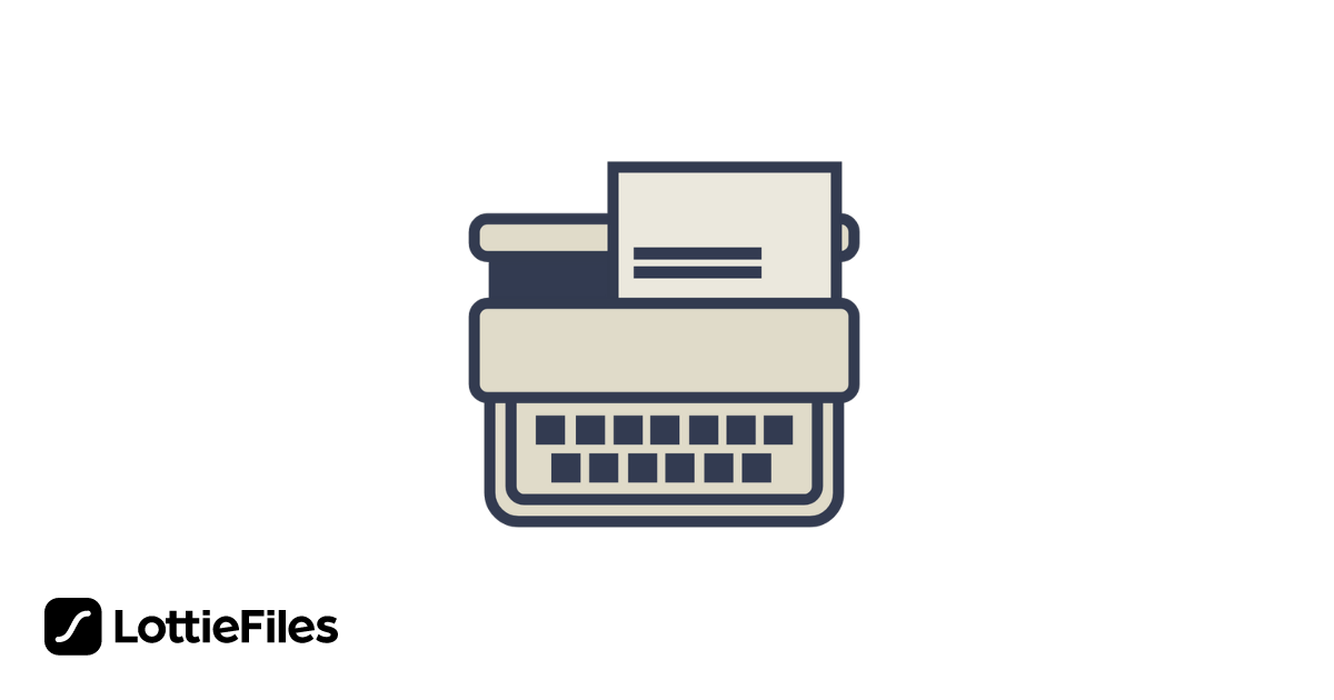 Free Typewriter loading Animation by Андрей Золотарев | LottieFiles