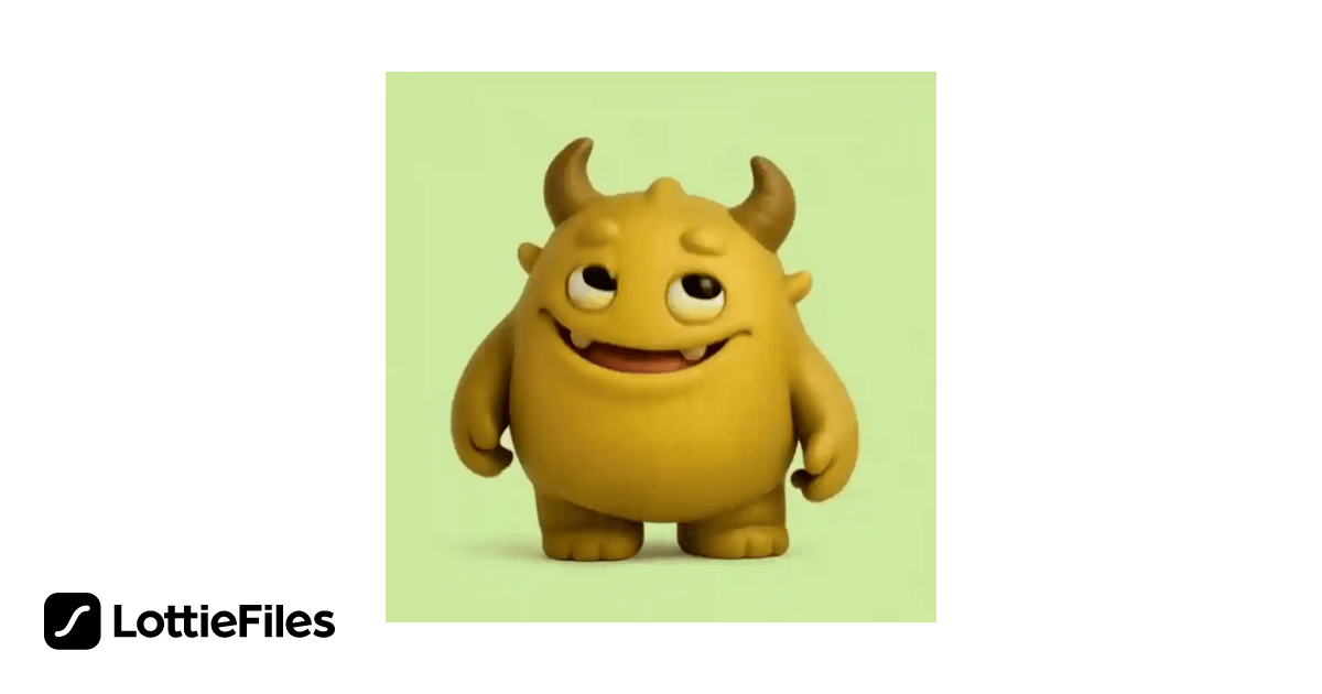 Descargar Animación Lottie 3D Funny Cartoon Character