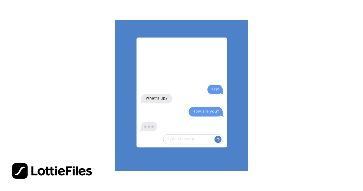 Free Animating iPhone text messages Animation by Ghulam Qadir | LottieFiles