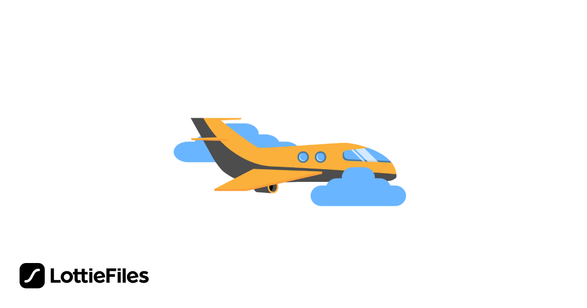 Free Flying airplane Animation by Tomer | LottieFiles