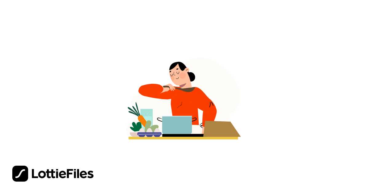 Free Women Cooking in Kitchen Animation by Rohani Tripathi | LottieFiles