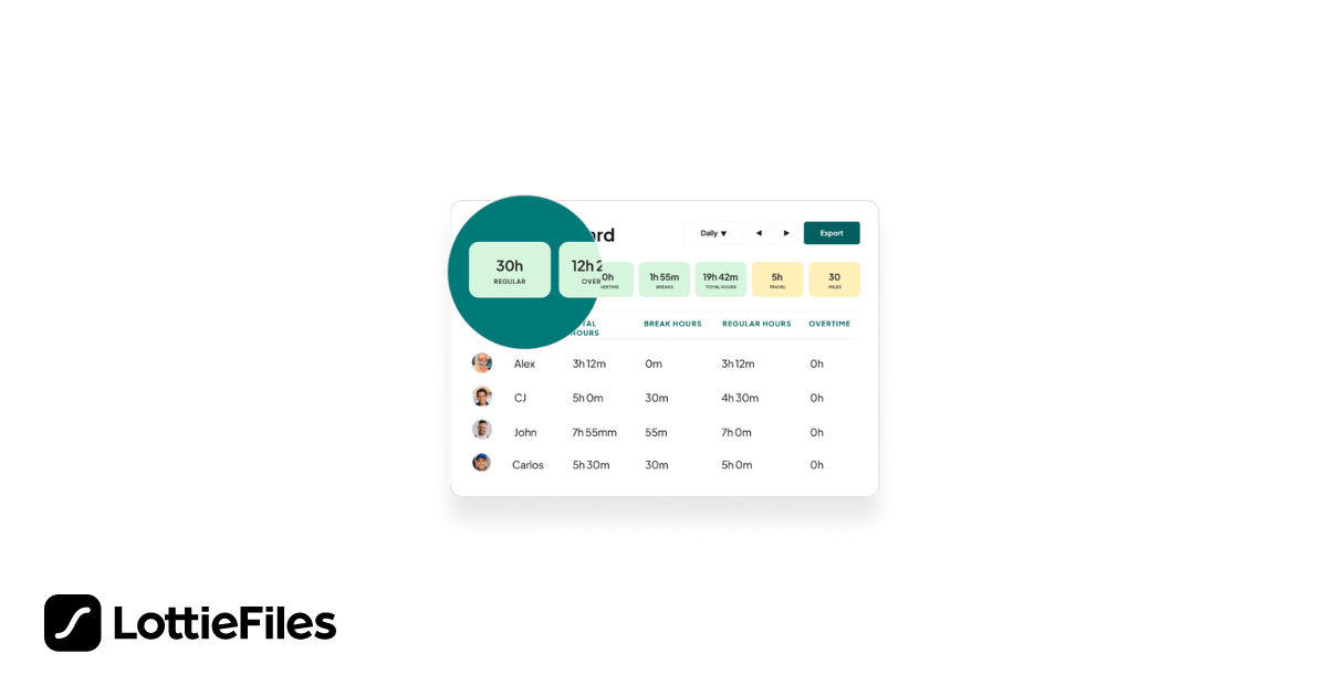 Free Lottie_11 Time Dashboard Zoom Animation by Marina | LottieFiles