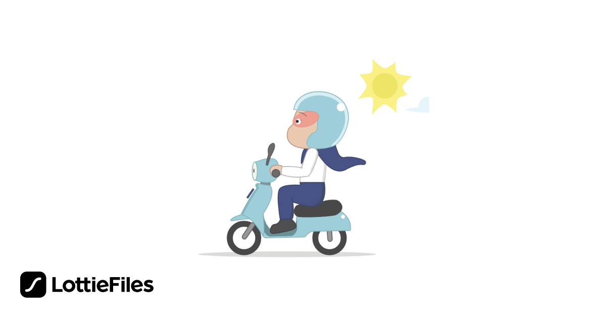 Free Girl Riding Motorcycle Animation by Ryano.Martian | LottieFiles