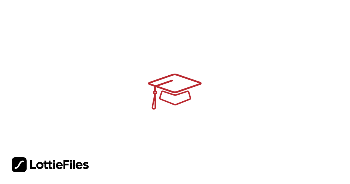 Free Red Grad Hat Animation by Dan | LottieFiles