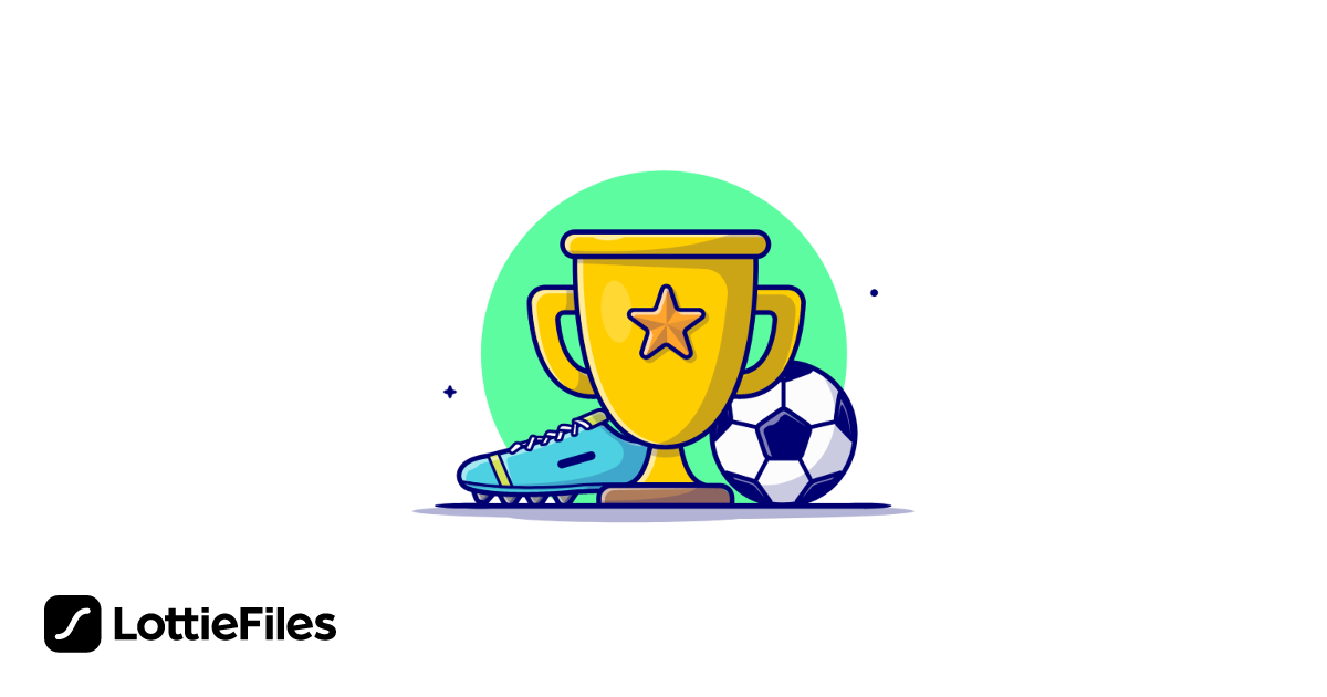 Free Soccer Sport Trophy with Soccer Ball and Shoes Animation by Abdul ...
