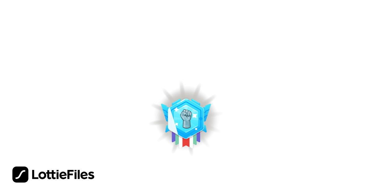 Free BADGE FIST BLUE Animation by Anh | LottieFiles