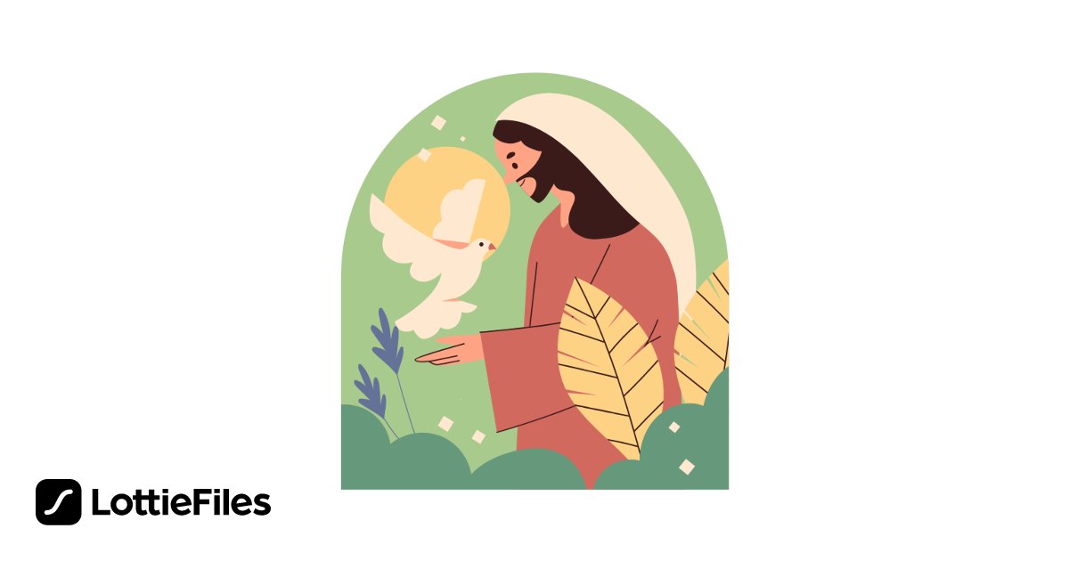 Free Jesus and Dove Animation by Louie Garrido | LottieFiles