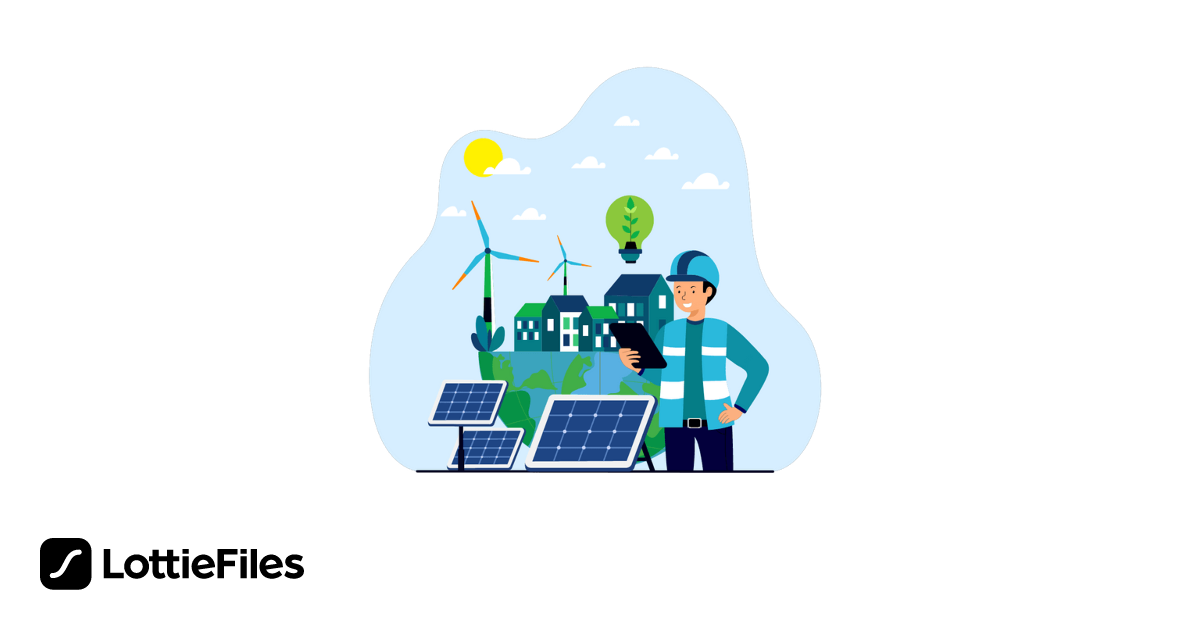 Free Green Energy Concept Animation Animation by Chondon | LottieFiles