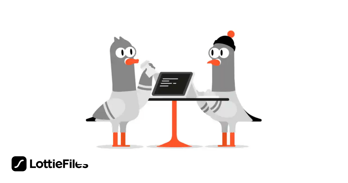 Free Working Pigeons Sticker Animation by Irfan | LottieFiles