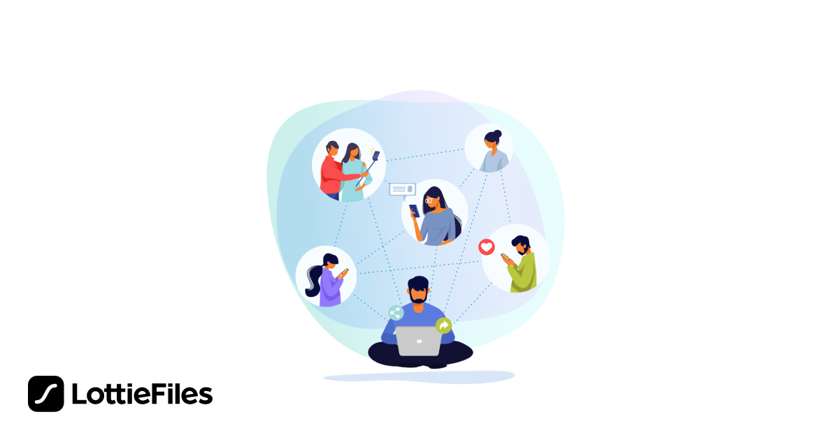 Free social Animation by Mohamed Elnagar | LottieFiles