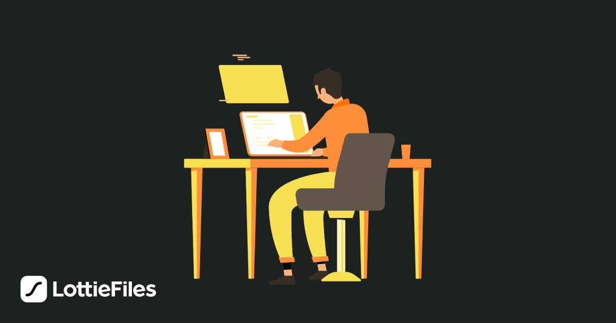 Free Programmer orange Animation by Julián | LottieFiles