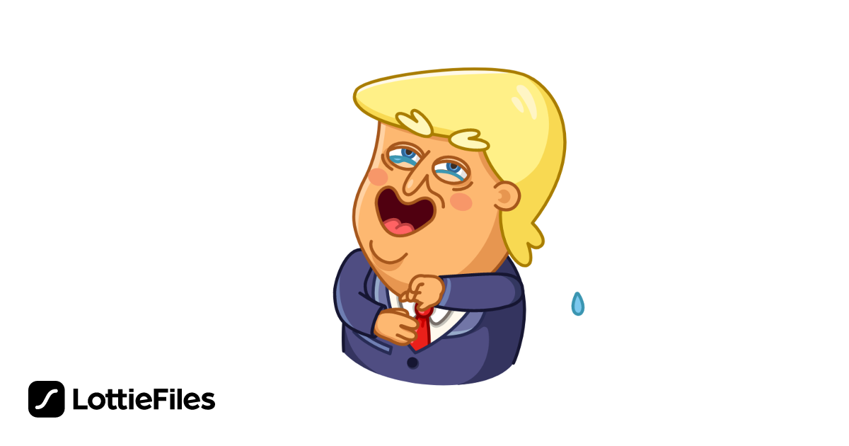 Free Donald Trump Sticker Animation by Telegram | LottieFiles