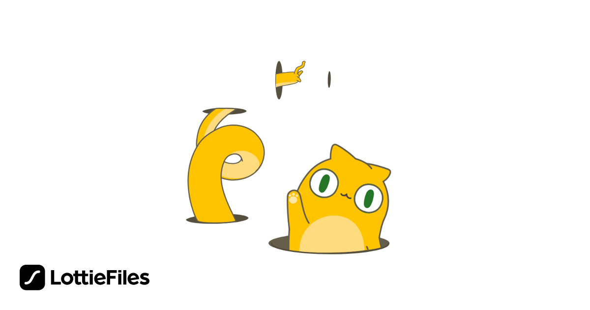 Free Waving kitty Animation by Kati | LottieFiles