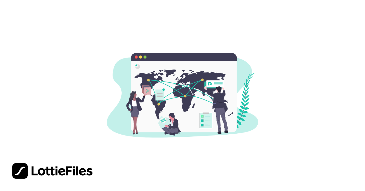 Free World map with logistics Animation by Naokure | LottieFiles