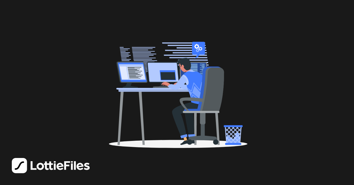 Free Man Working Animation by Niveytha Waran | LottieFiles