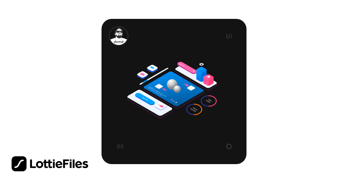 Free Mobile application ui Animation by Denis DV | LottieFiles