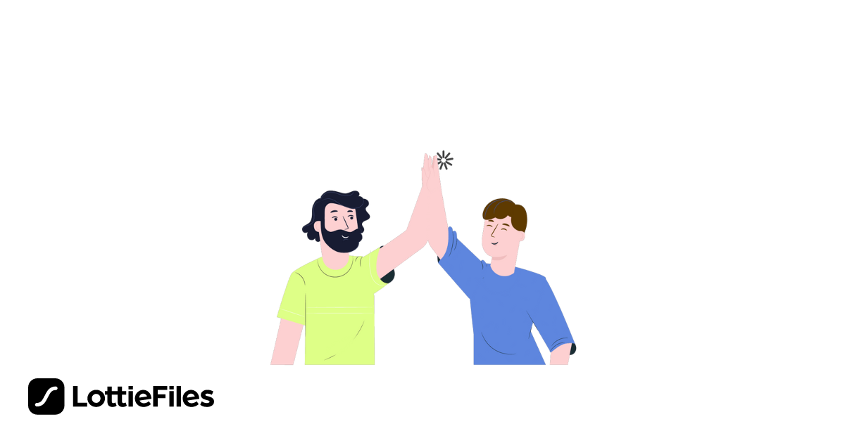 Free Men High Five Animation by Christopher Grund | LottieFiles