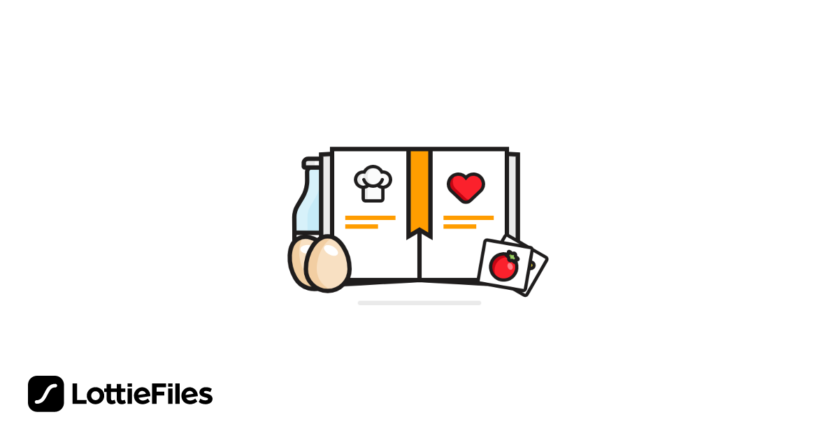 Free Recipes book animation Animation by Pierre | LottieFiles
