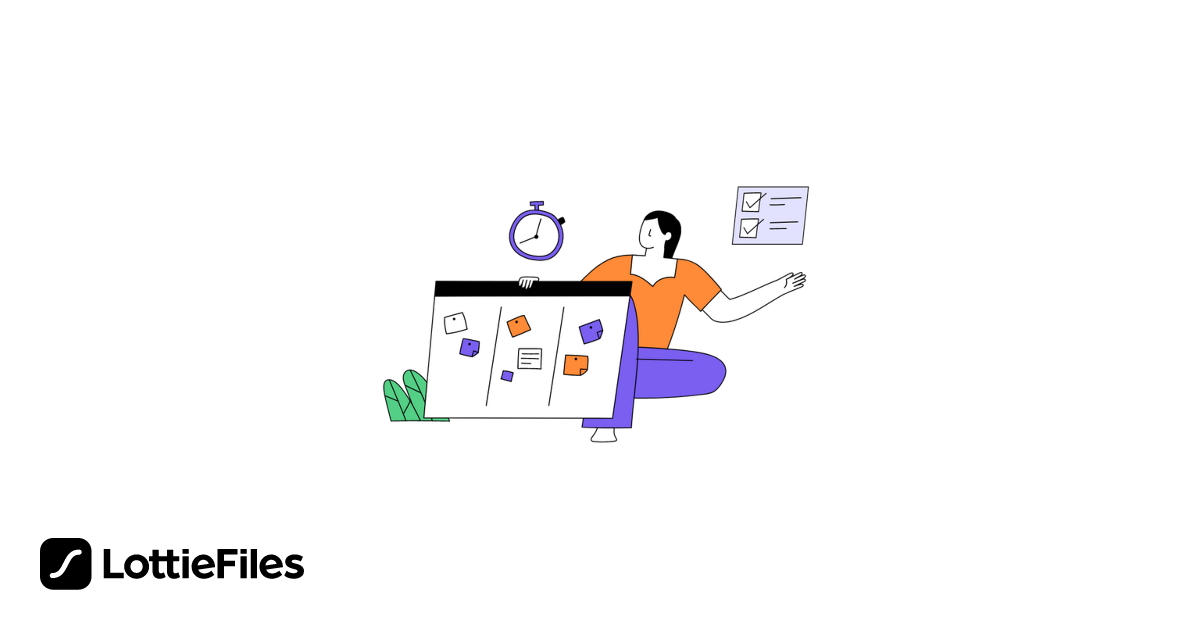 Free Planning Character Animation Animation by Hassan | LottieFiles