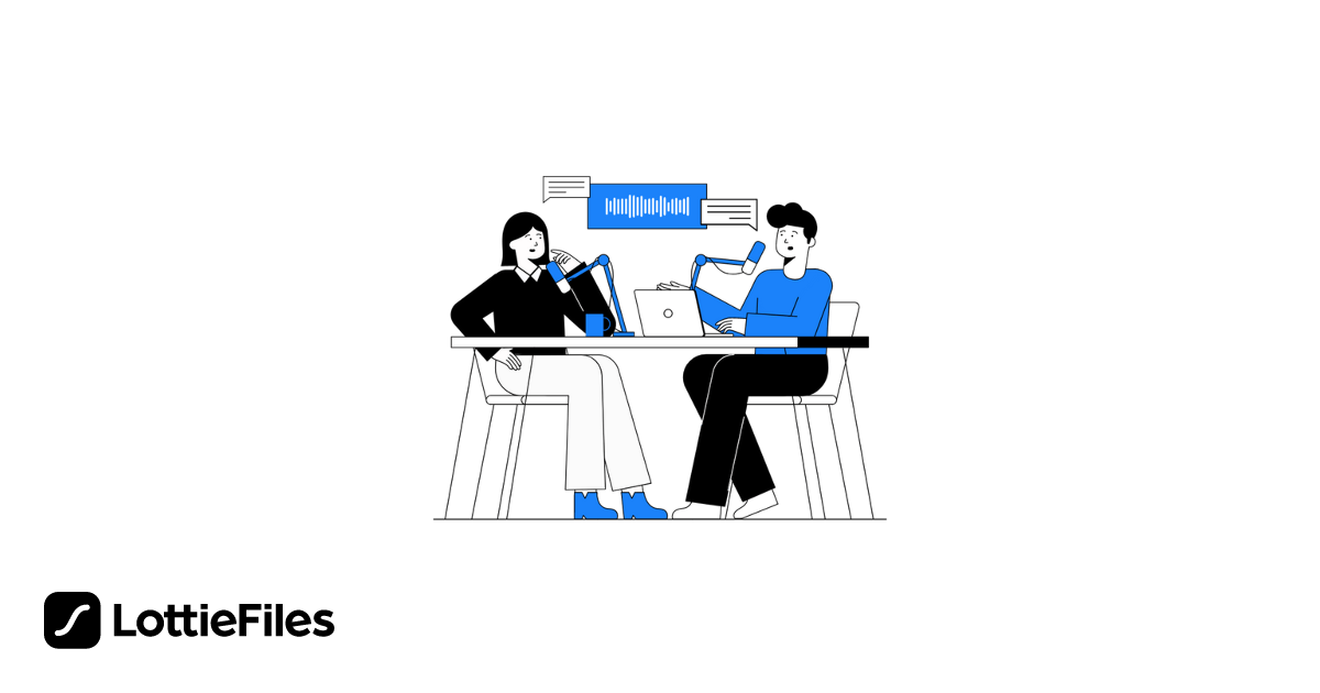 Free Podcast Characters Animation Animation by Hassan | LottieFiles
