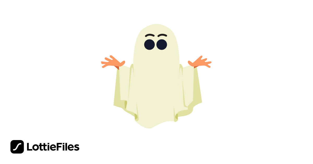 Free Halloween Flying Ghost Loading Animation by Tam Doan | LottieFiles