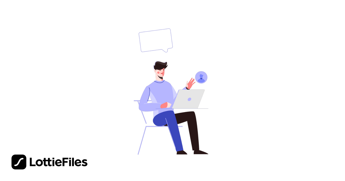 Free Man attending online meeting Animation by Abdul Latif | LottieFiles