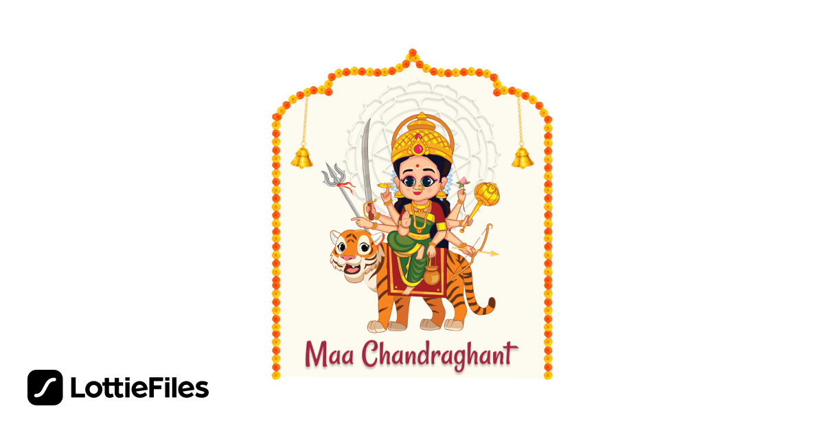 Free Maa Chandraghanta gif Animation by mukesh kumar | LottieFiles