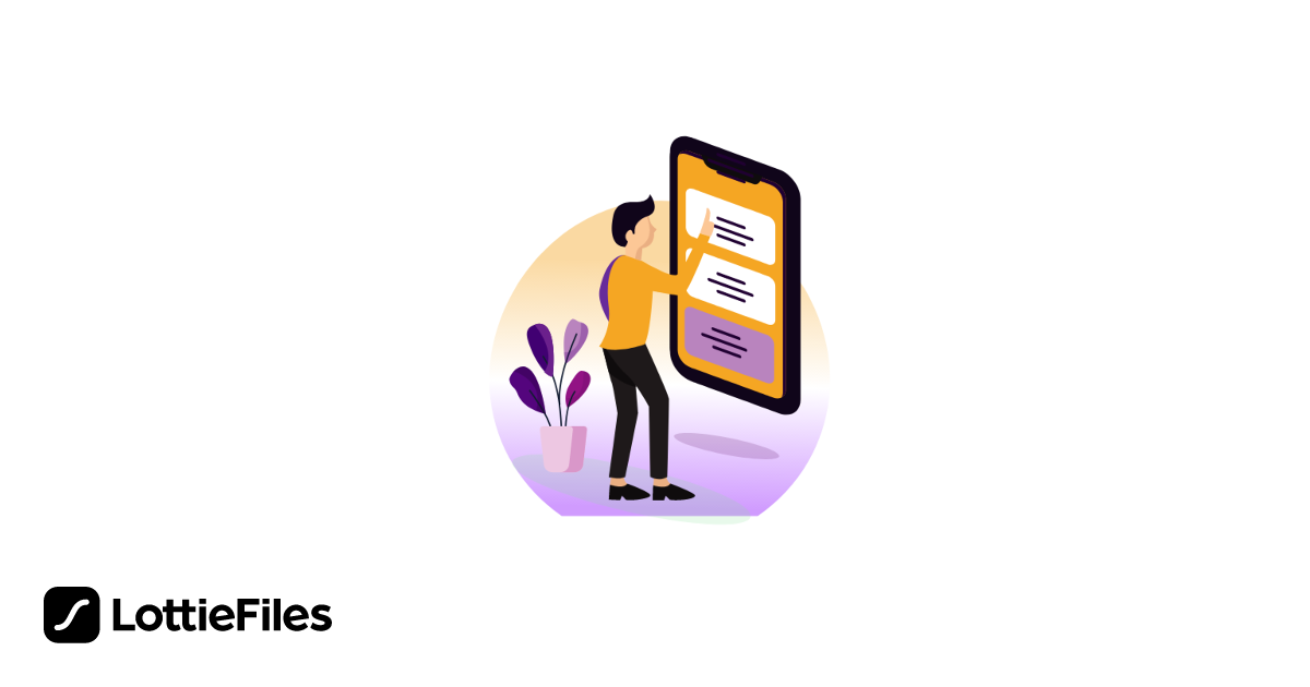 Free Scrolling through Mobile Animation by Kevin Lee | LottieFiles