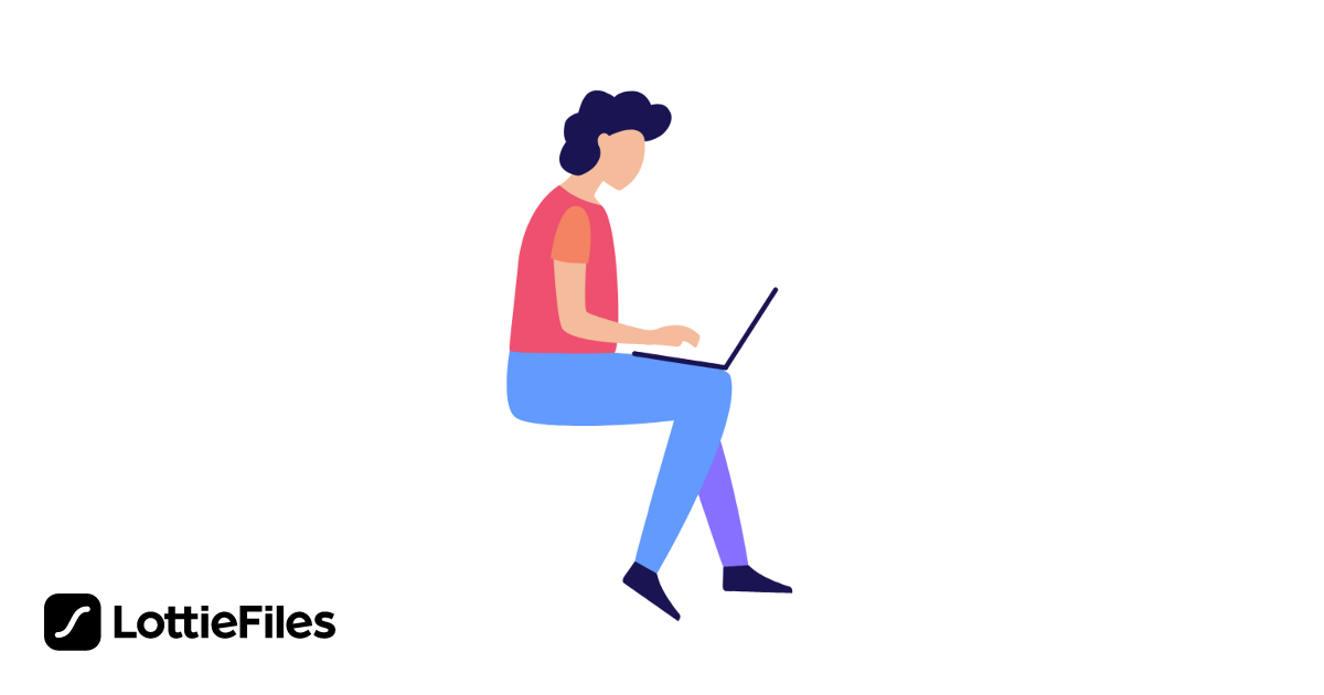 Free Sitting employee Animation by Manon Meirlevede | LottieFiles