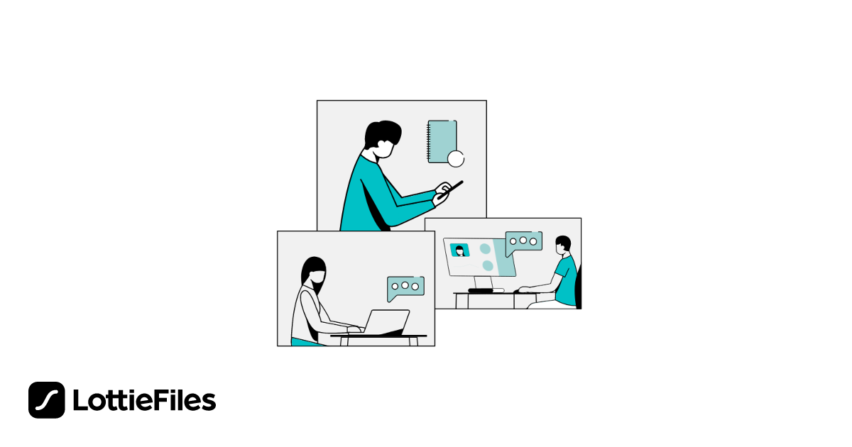 Free Working together Animation by Victor Del Bono | LottieFiles