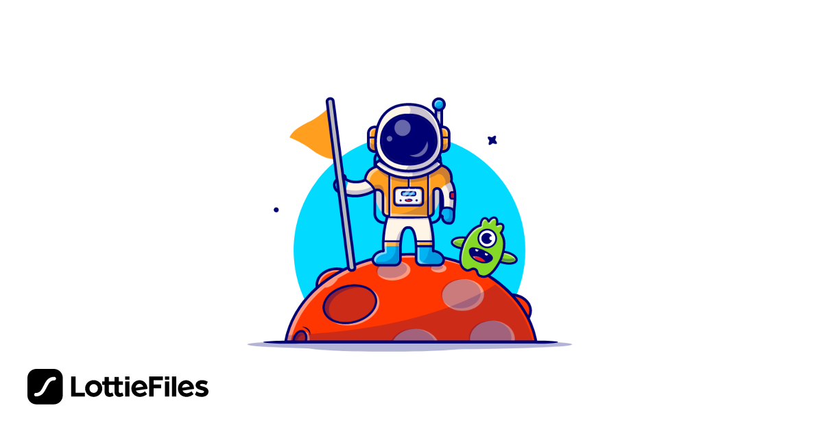 Free Nice astronaut holds flag with alien Animation by Abdul Latif ...
