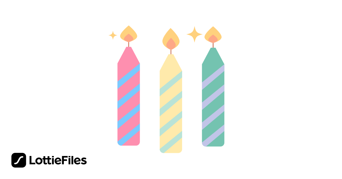 Free Birthday Candles Animation by Isaree | LottieFiles
