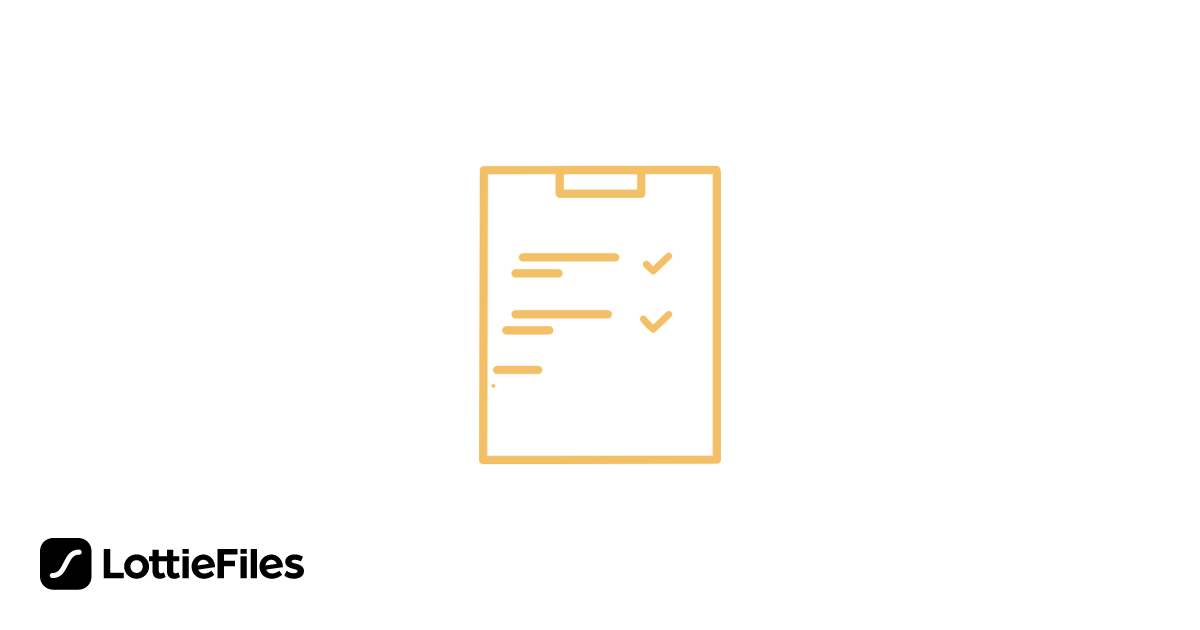 Free Yellow List Animation by Meghan Belluomini | LottieFiles