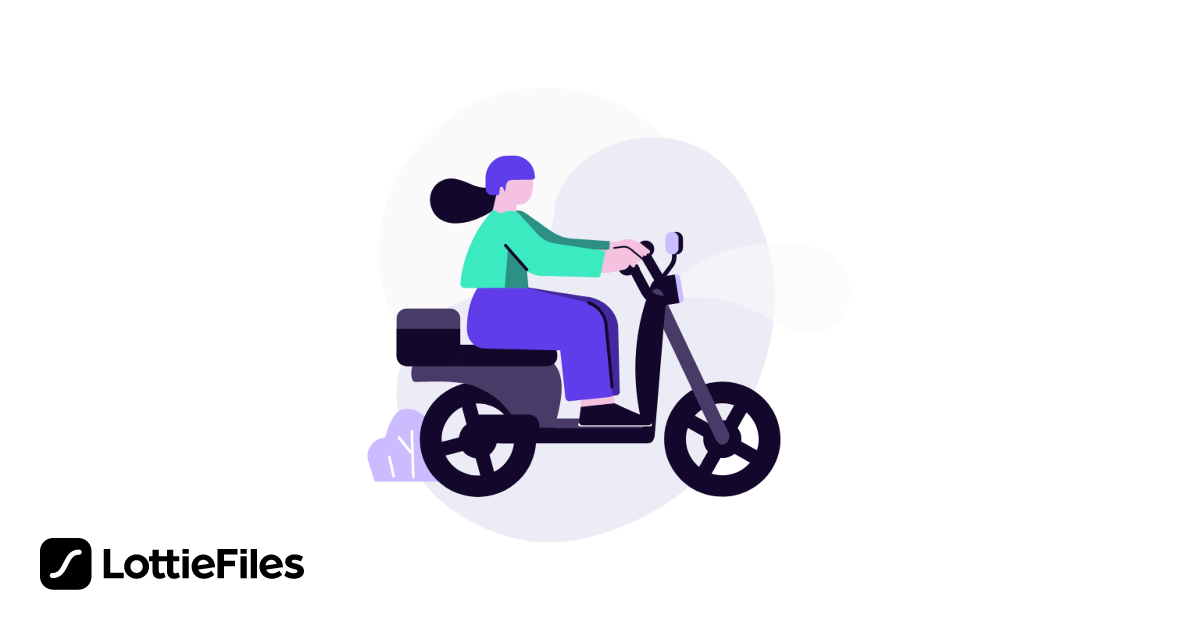 Free Girl riding a motorcycle Animation by Nohe pc | LottieFiles