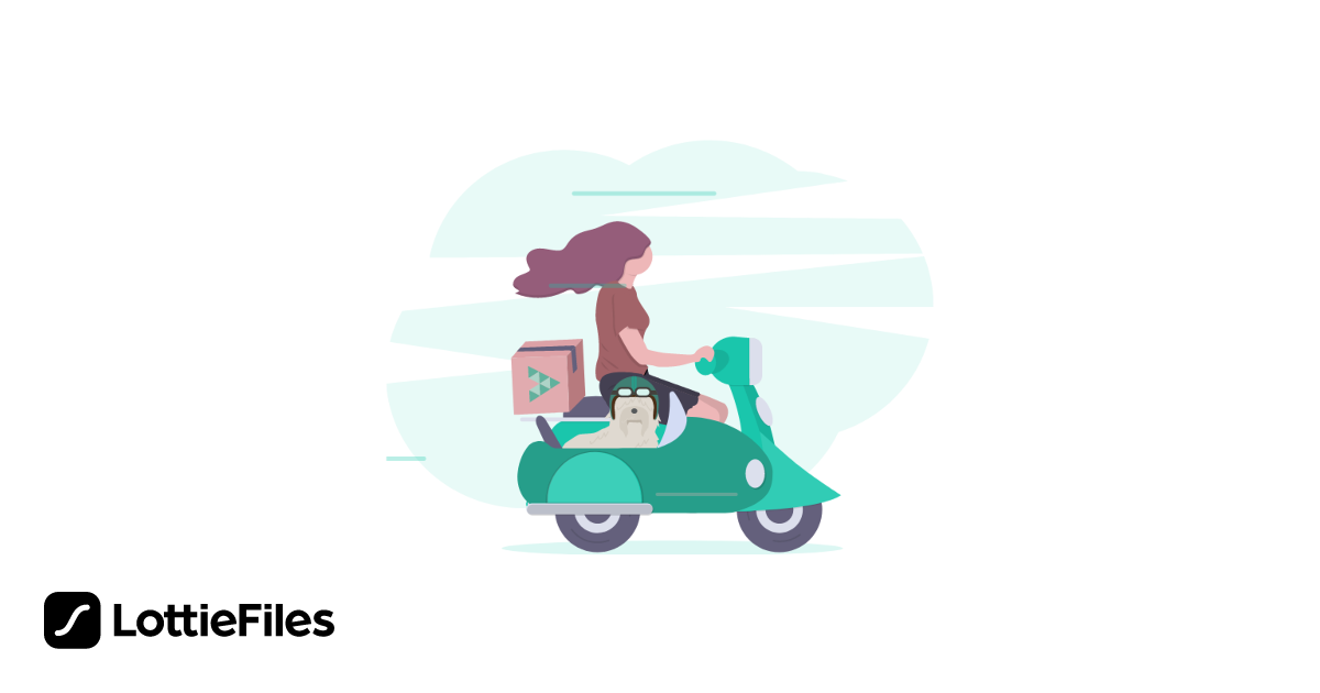 Free Scooter with side car Animation by Naokure | LottieFiles