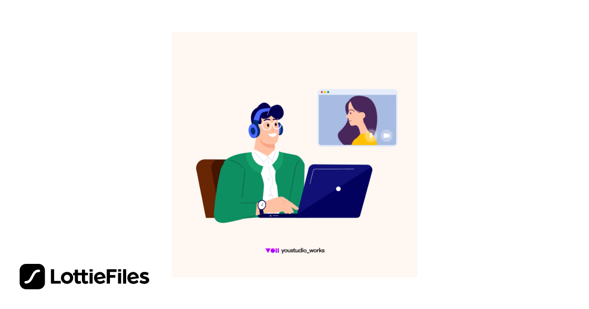 Free video conferencing Animation by youstudio media works | LottieFiles