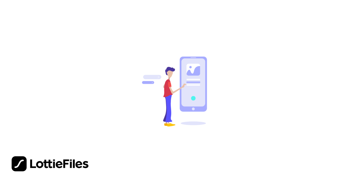 Free Boy and Mobile Interactions Animation by Dmytro | LottieFiles