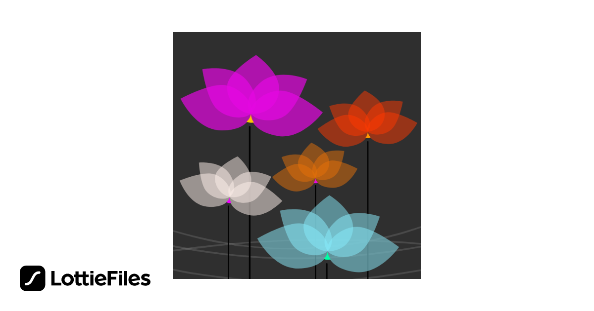 Free Lotus flower pond Animation by Eva | LottieFiles
