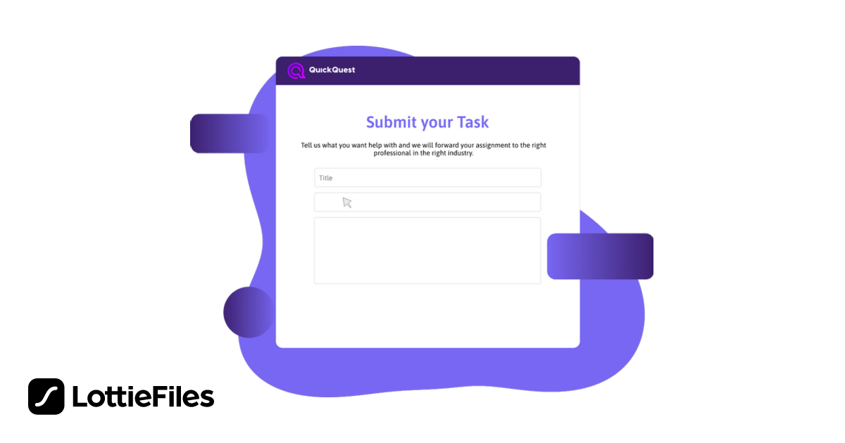 Free Submit your task Lottie JSON Animation Animation by RJ Lottie ...