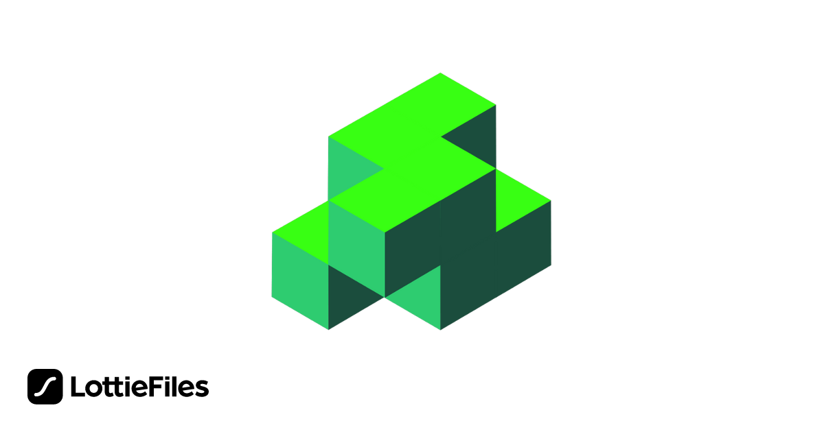 Free Blocks Loader Vivid Green Animation by Edwin | LottieFiles