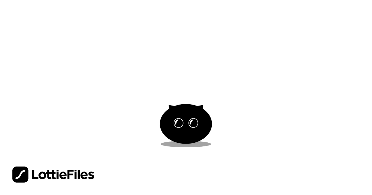 Free Black Cat Ball Animation by Katherine | LottieFiles