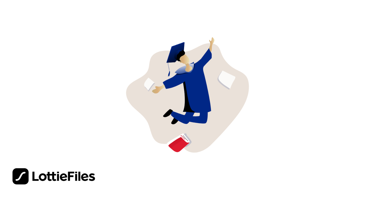 Free Graduate red white & blue jumping Animation by Mr. Steve | LottieFiles