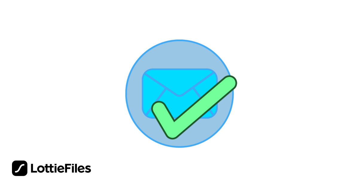 Free Letter Check mark - Blue Animation by Angel | LottieFiles