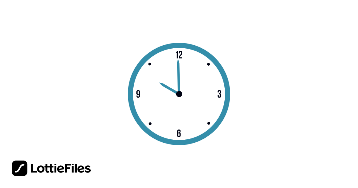 Free Clock 12 hours Animation by Студия Go! | LottieFiles