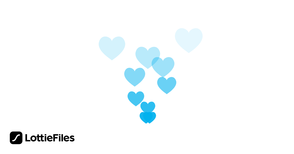 Free blue hearts Animation by Tony Marchuk | LottieFiles
