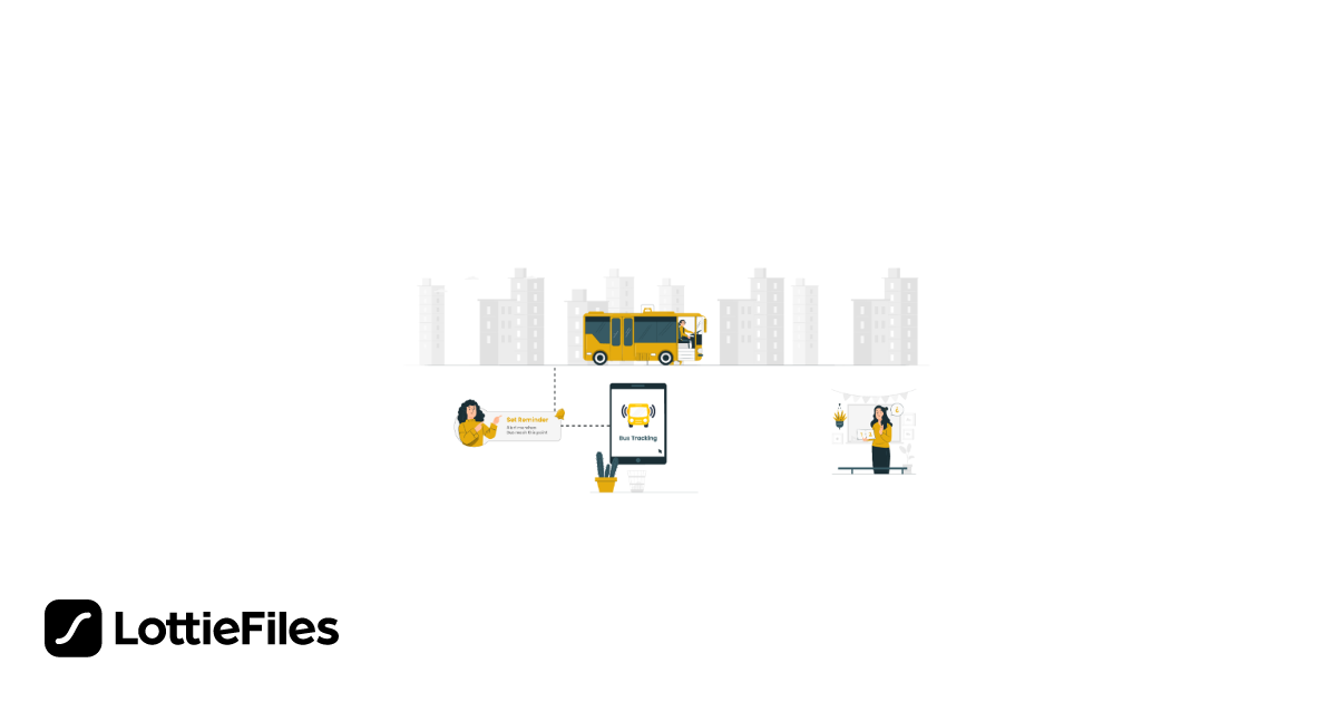 Free Bus Tracking Animation by Verbose TechLabs LLP | LottieFiles