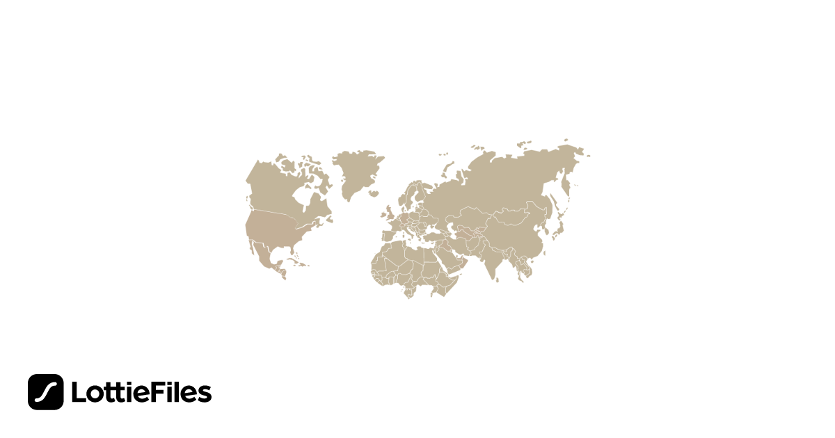Free World Map Animation Animation by James Fielden | LottieFiles